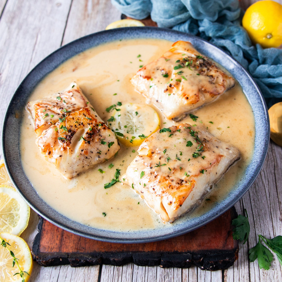 Black Cod With White Wine And Butter Sauce – Sealand Quality Foods